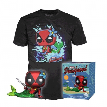 FUNKO POP! - MARVEL - Deadpool Mermaid Deadpool #321 mit Tee Größe S ...