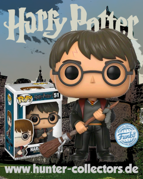 FUNKO POP! - Harry Potter - Harry Potter with Firebolt und Feather #51 ...